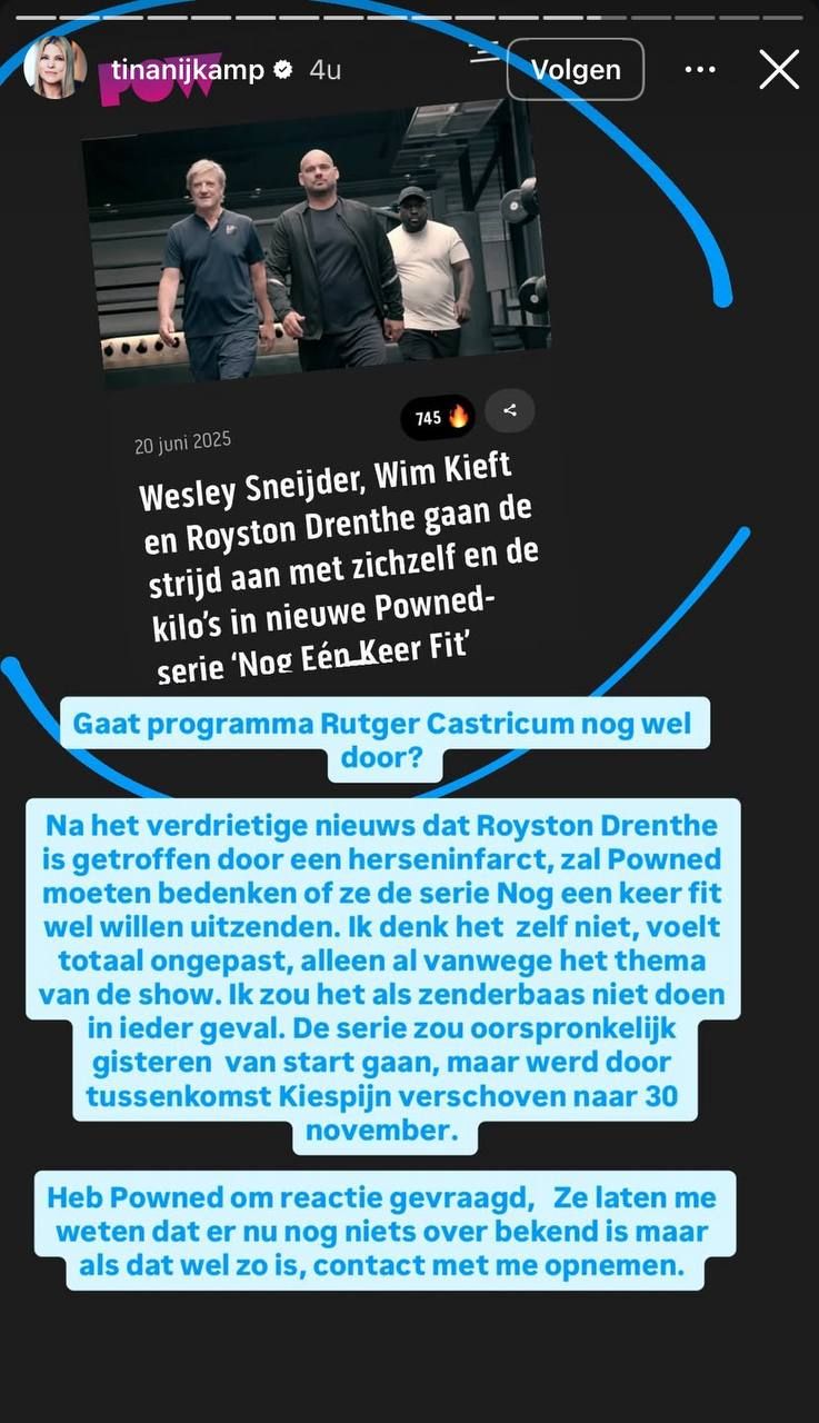 Tina Nijkamp: 'PowNed moet serie met Wim Kieft, Wesley Sneijder en ...