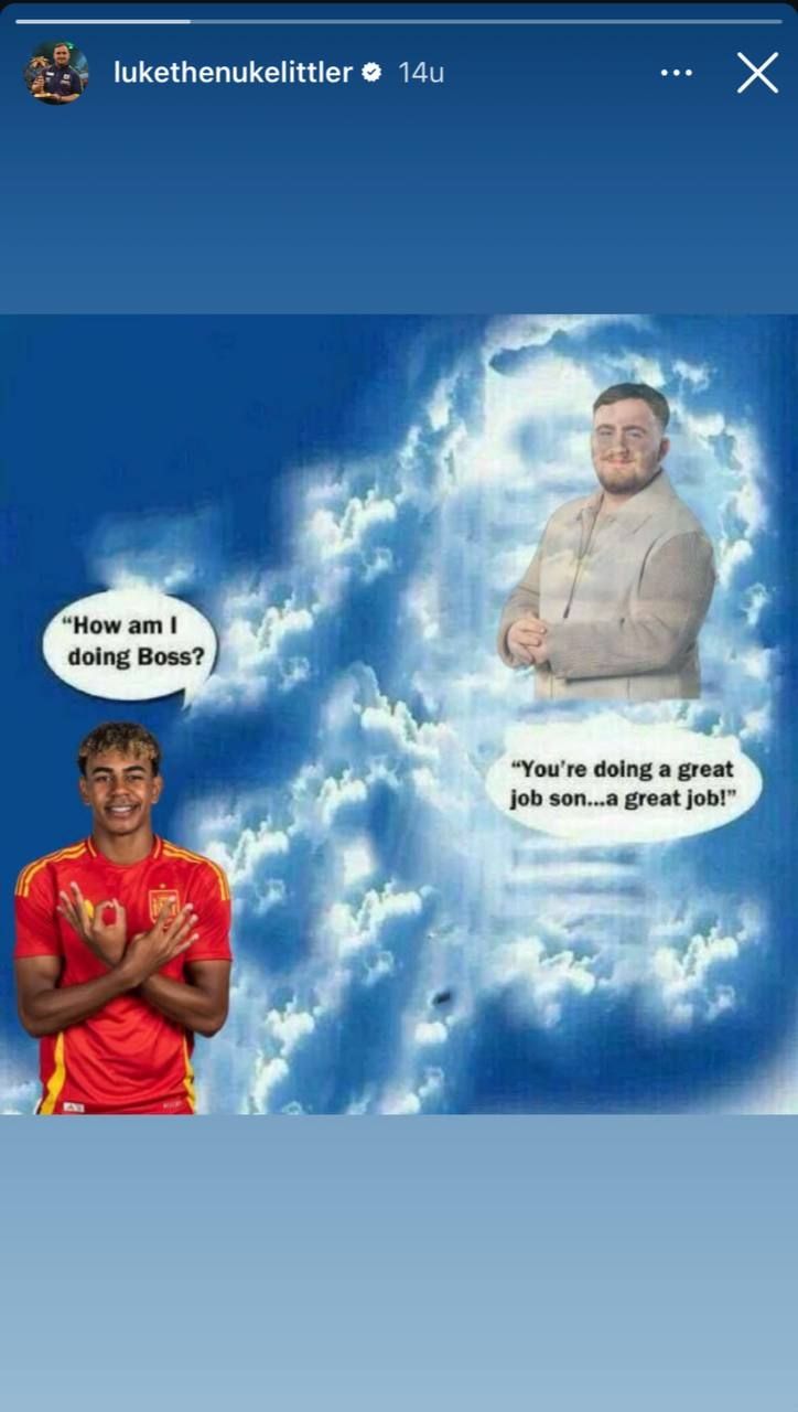 Dartsensatie Luke Littler richt zich met grappige meme tot ...